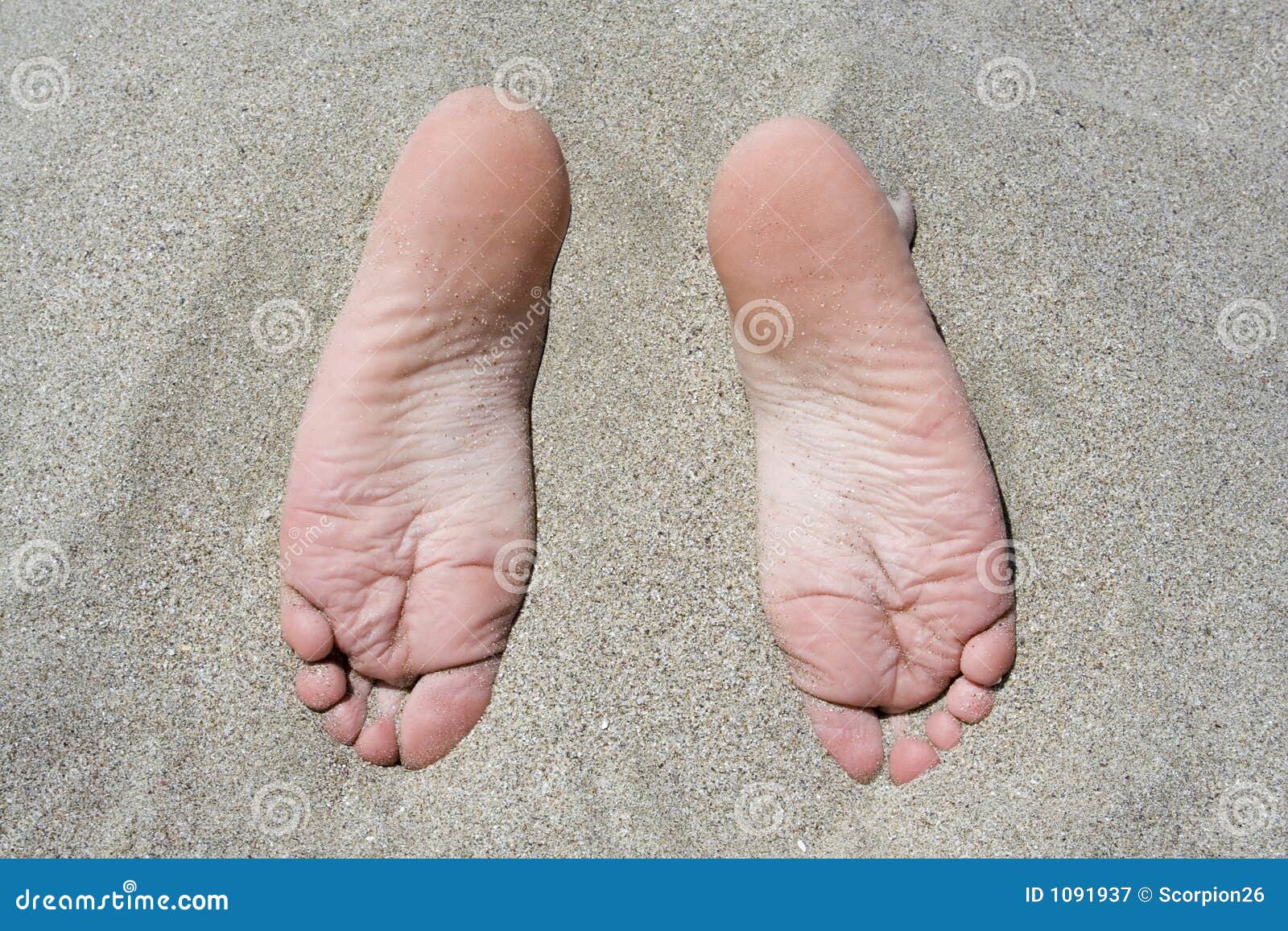 Sandy feet stock image. Image of beach, coast, outdoors - 1091937