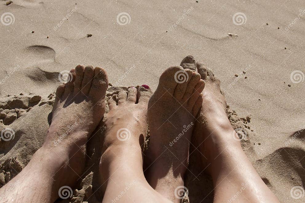 Sandy Feet stock photo. Image of outdoors, feet, cuddling - 37606274