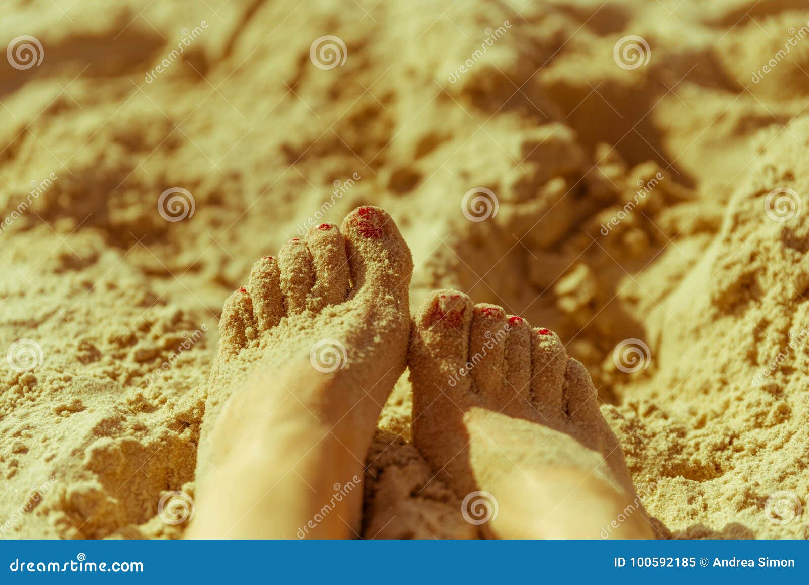 Sandy feet stock image. Image of travel, holiday, ocean - 100592185