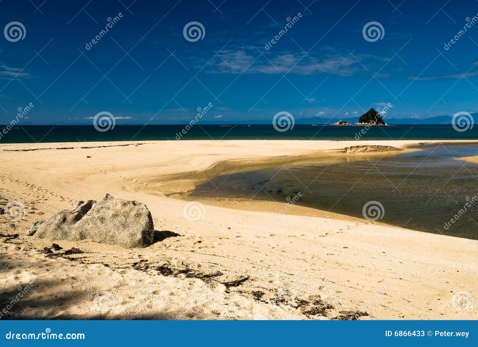 Sandy Fly Beach in Abel Tasman National Park Stock Image - Image of ...
