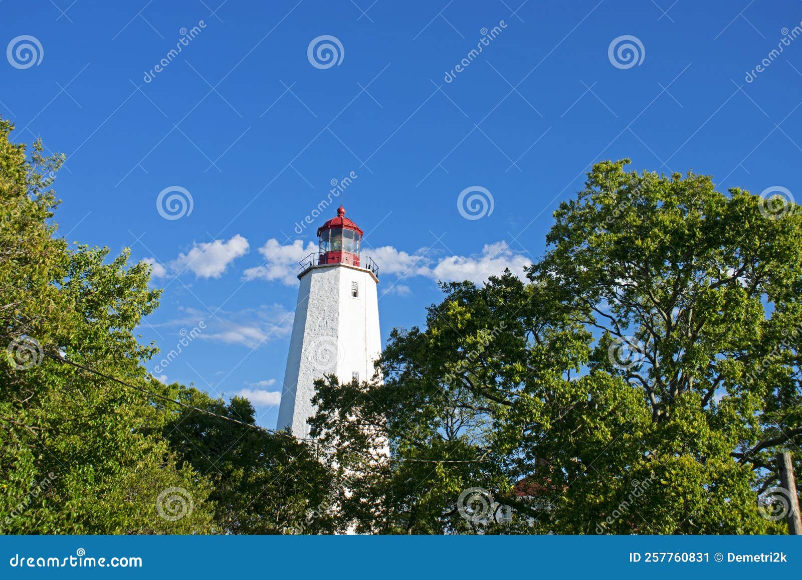 Sandy Hook Lighthouse in Afternoon Shadows -76 Stock Image - Image of ...