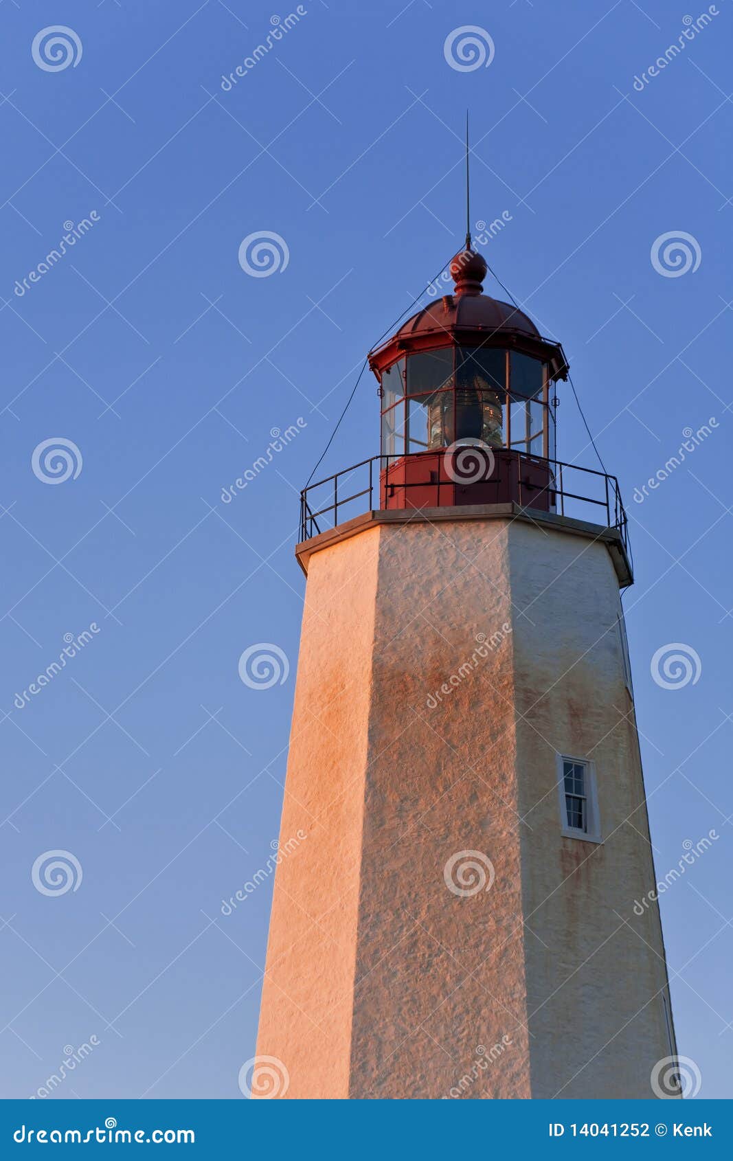 Sandy Hook Lighthouse at Sunset Stock Photo - Image of sunset, seashore ...