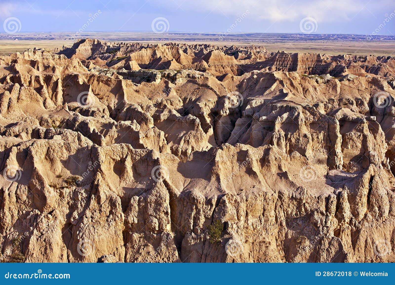 Sandy Landscape of Badlands Stock Photo - Image of lakota, pinnacle ...