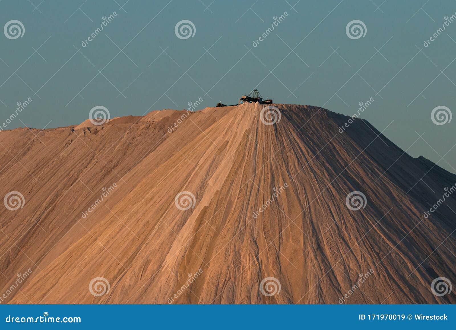 Sandy Mountain with Clear Blue Sky-a Cool Background Stock Image ...