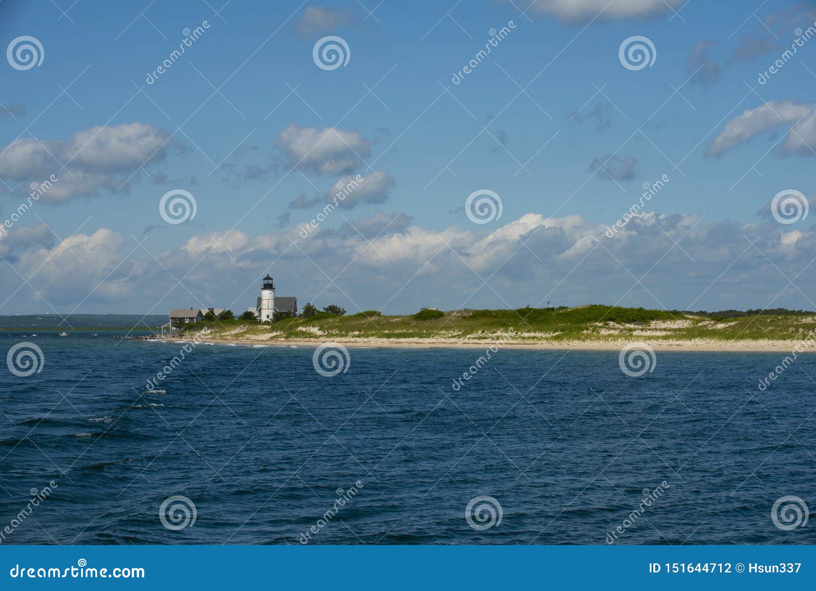 Sandy Neck Lighthouse stock photo. Image of beacon, people - 151644712