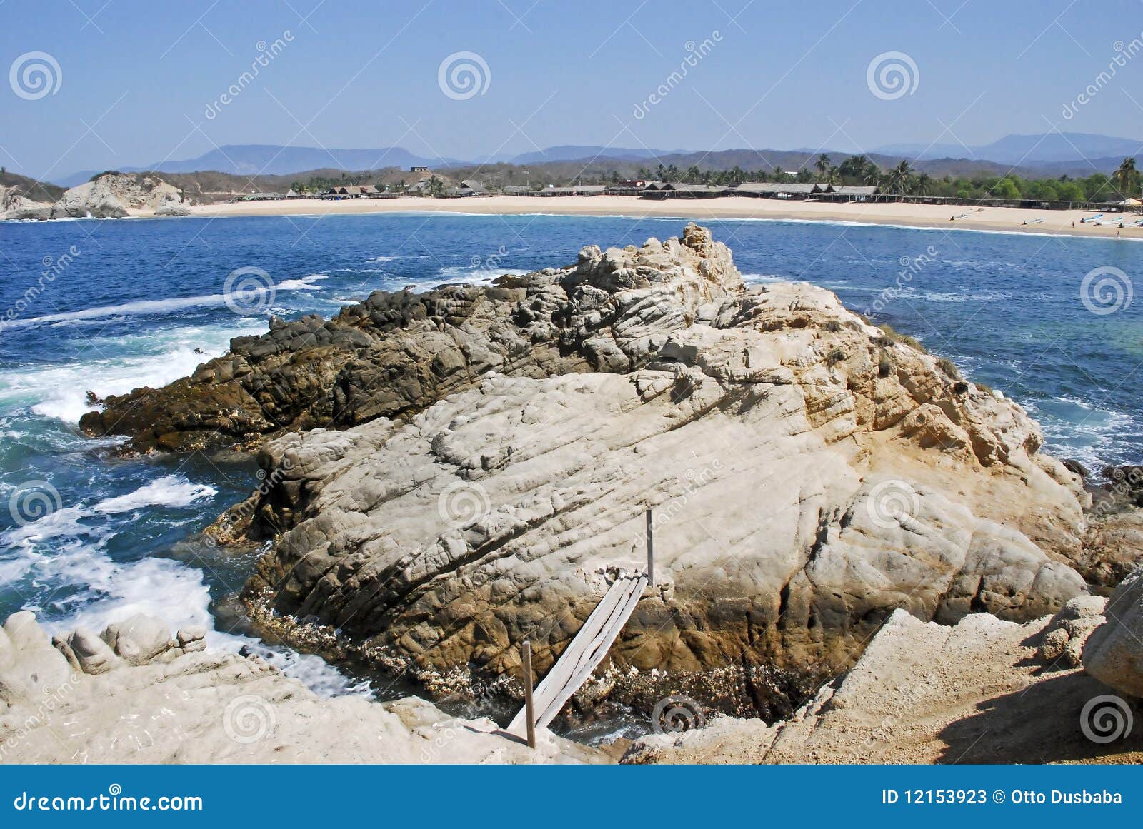 Sandy Pacific Ocean Beach in Mexico Stock Image - Image of tropical ...
