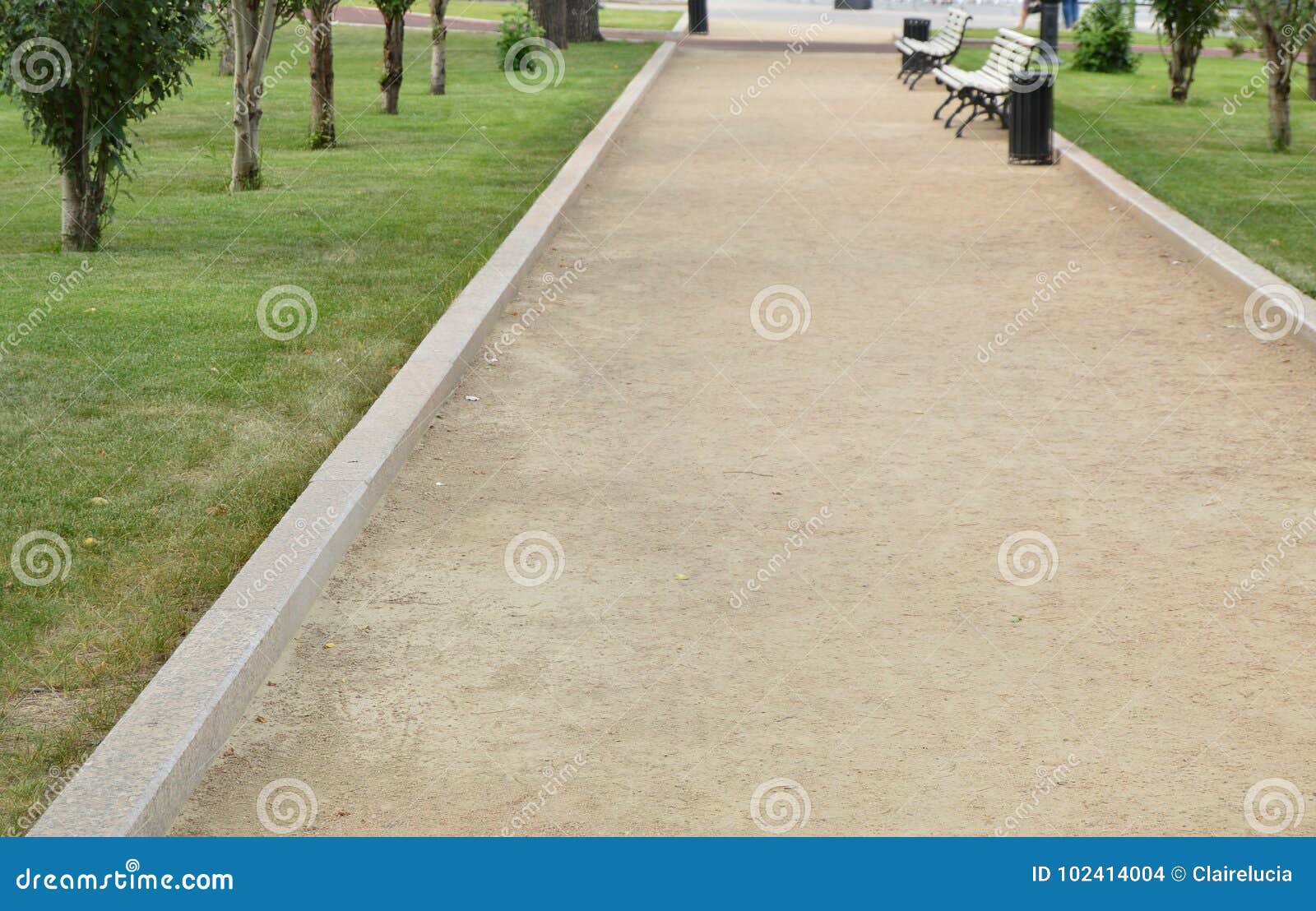 Sandy is a Walking Track in a Beautiful City Park Stock Photo - Image ...