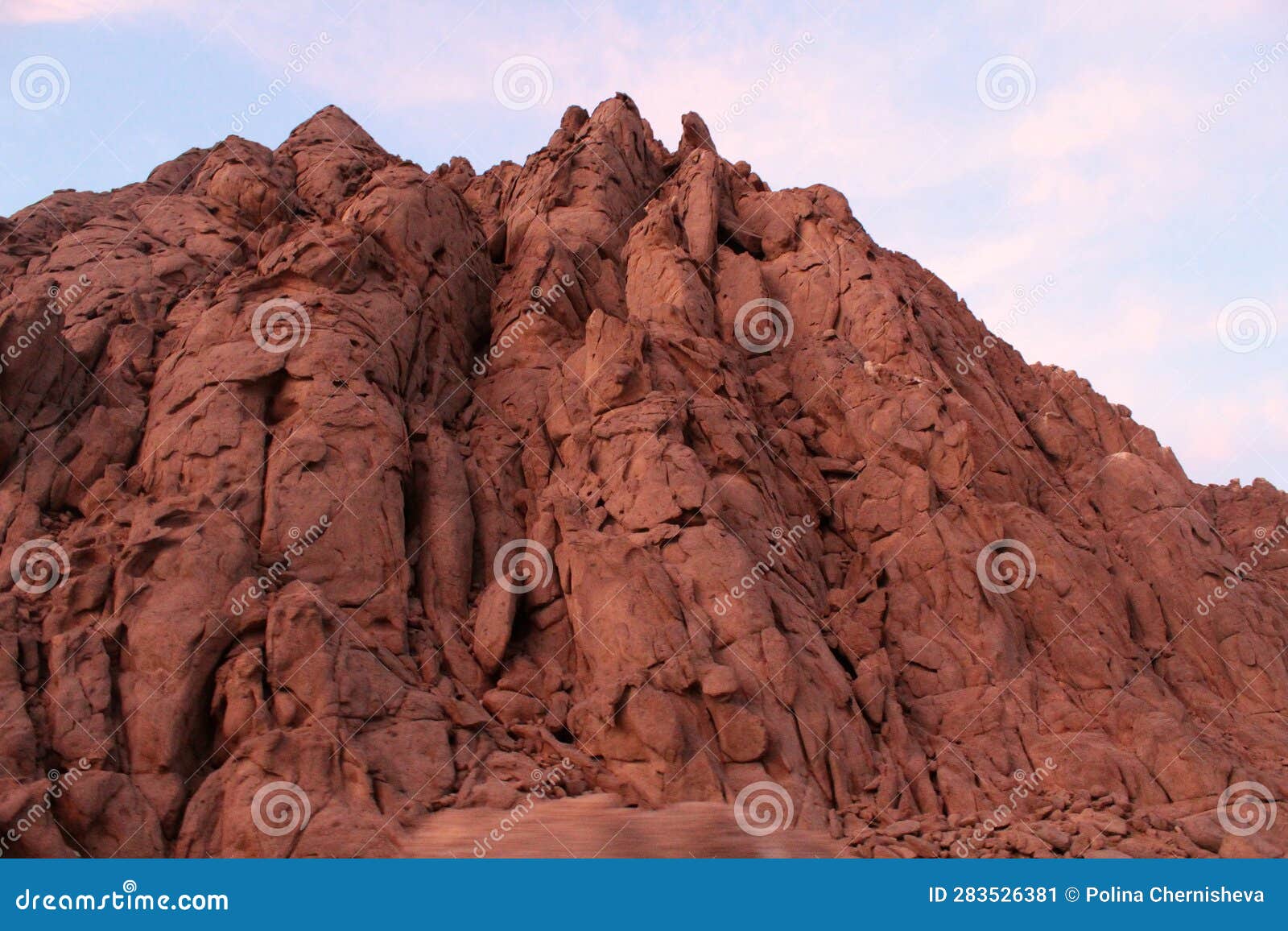 Sandy Red Mountains in the Desert of Egypt Stock Image - Image of ...