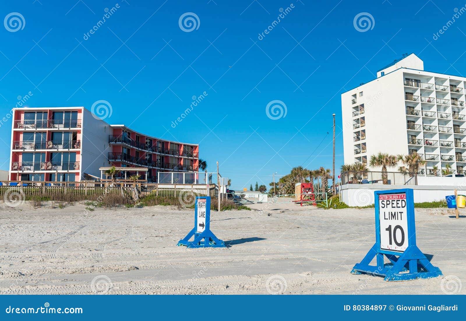Sandy Road of Daytona Beach on a Sunny Day, Florida Stock Image - Image ...