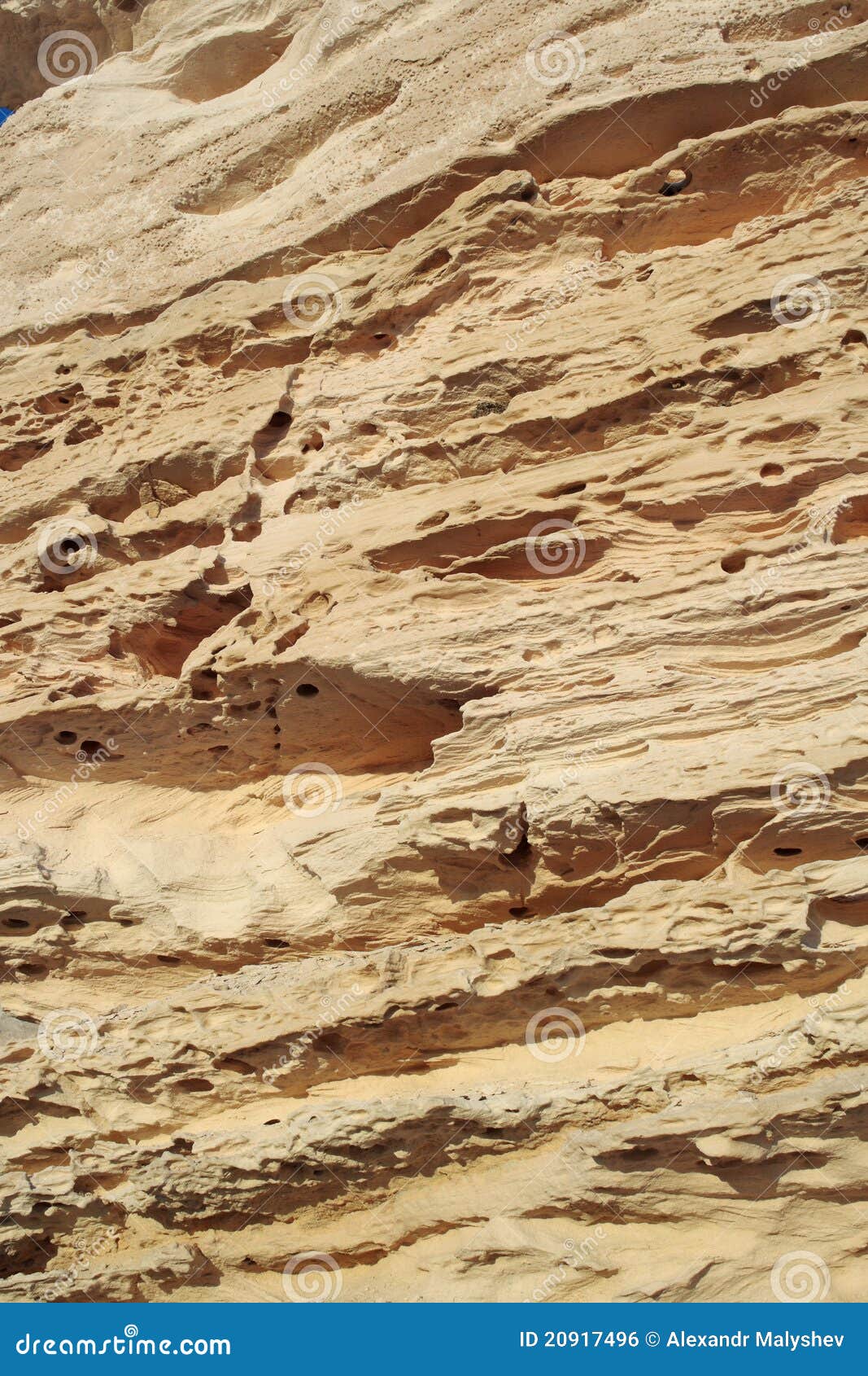 Sandy rock. stock photo. Image of stratum, wall, limestone - 20917496