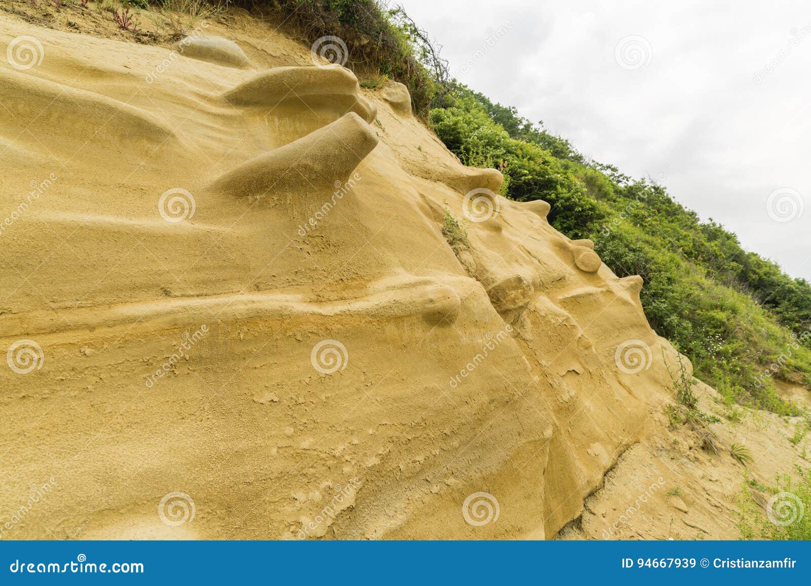 Sandy Rock Formation on the Black Sea Stock Image - Image of nature ...