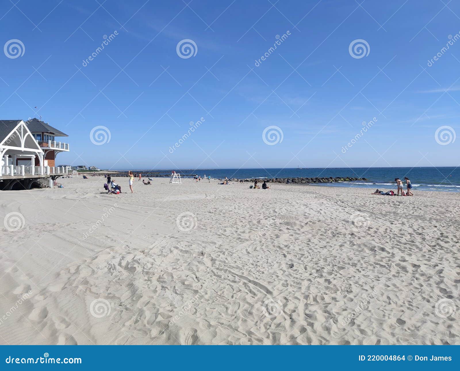 The Sandy Roger Wheeler State Beach Editorial Stock Image - Image of ...