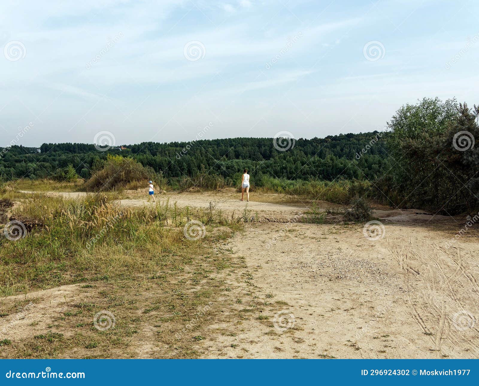 Sandy Rural Road Near the River Stock Photo - Image of yellow, scenic ...