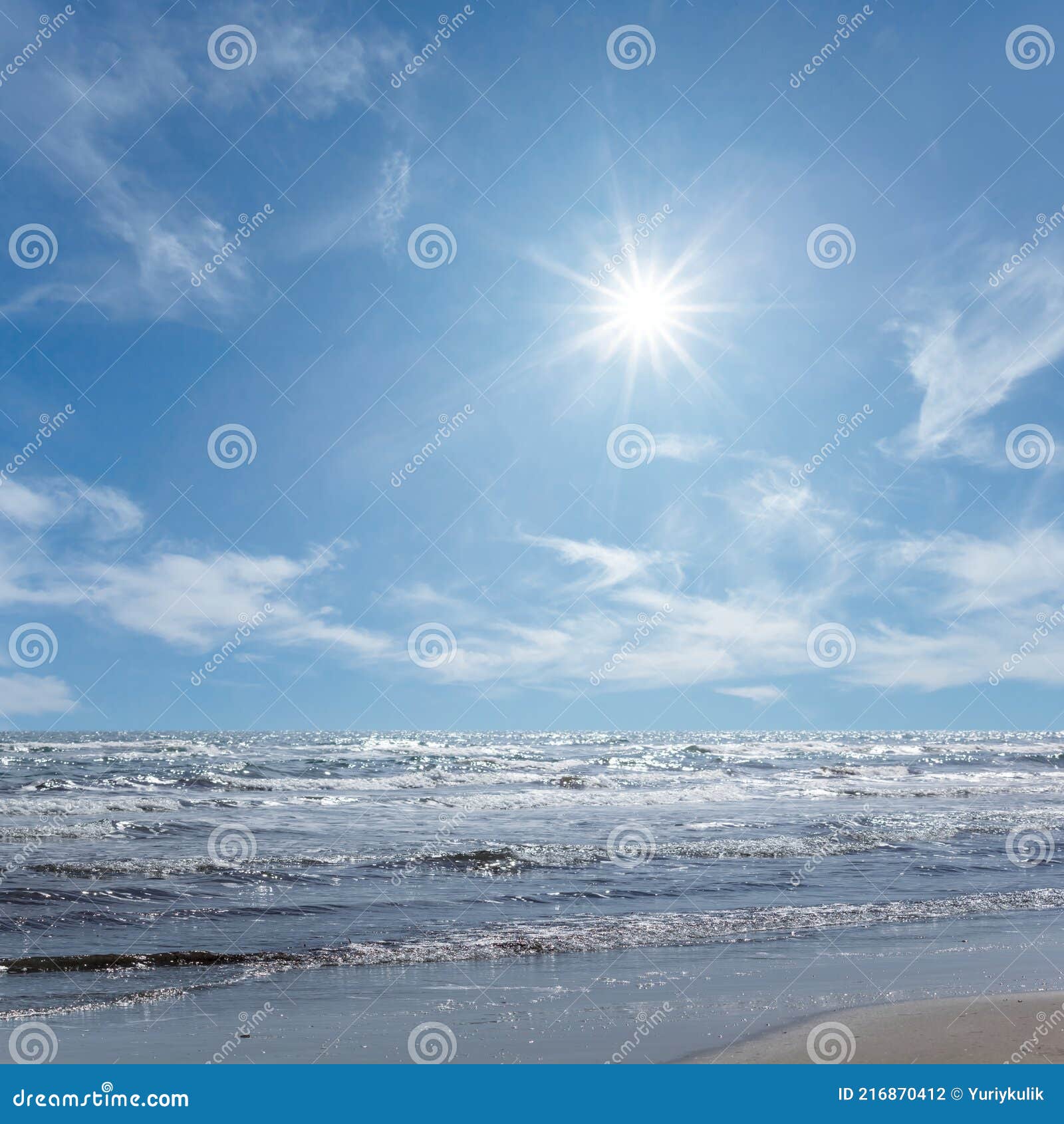 Sea Beach at the Summer Sunny Day Stock Photo - Image of seascape ...