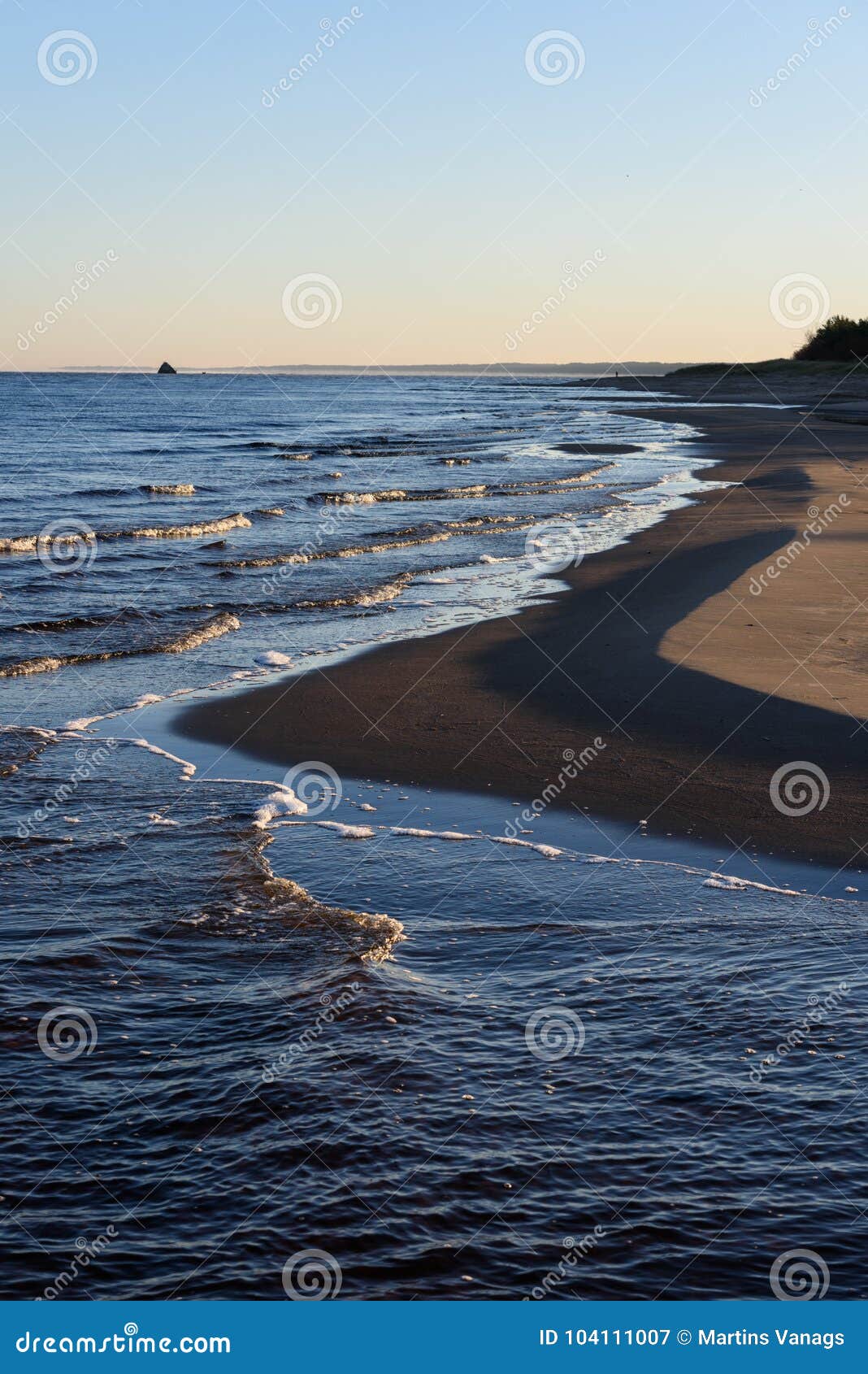 Sandy Sea Beach with Wide Angle Perspective Stock Image - Image of ...
