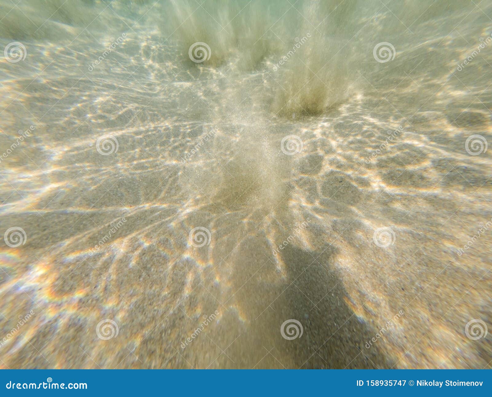Sandy Sea Floor with Sunlight Reflections Stock Image - Image of sand ...