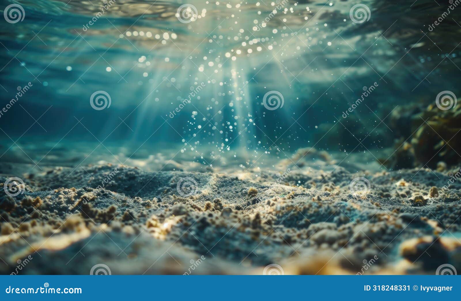 Sandy Seabed with Caustic Light Stock Image - Image of texture, wave ...