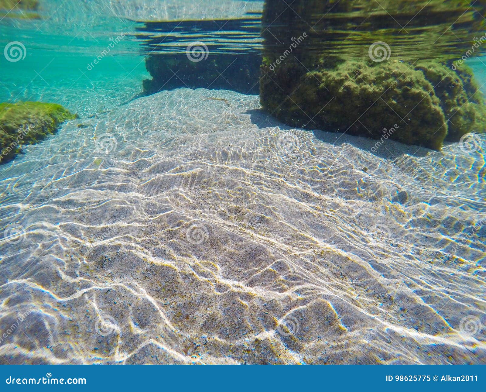 Sandy Seabed with Rocks in Alghero Stock Image - Image of beach, water ...