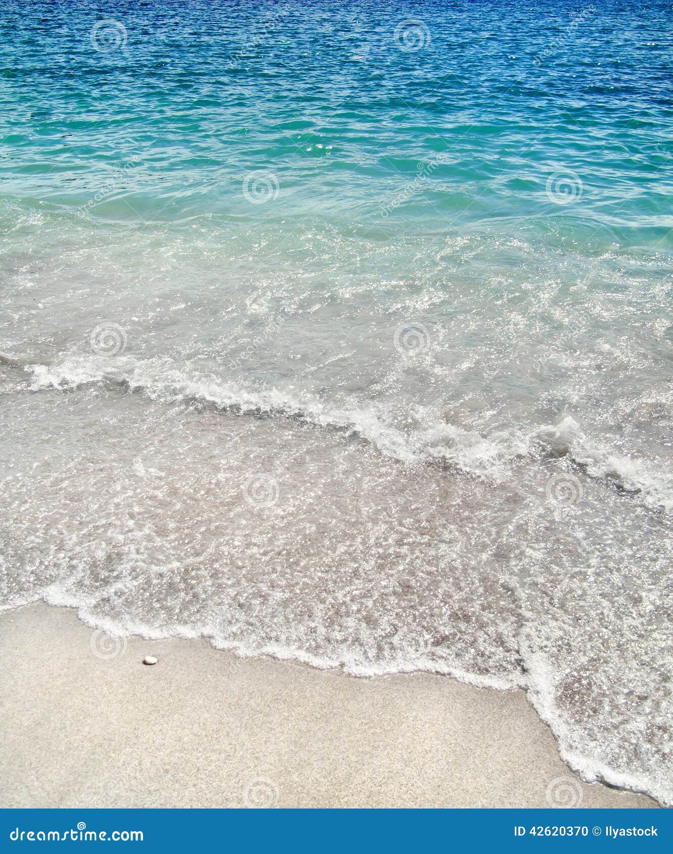 Sandy shore of blue sea. stock photo. Image of nature - 42620370