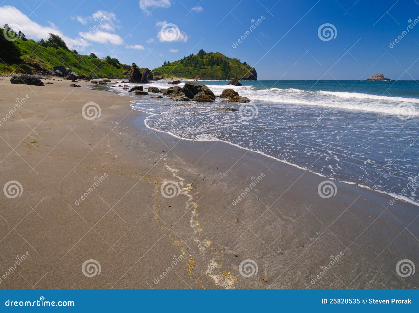 Sandy Shore on the California Coast Stock Image - Image of pretty ...