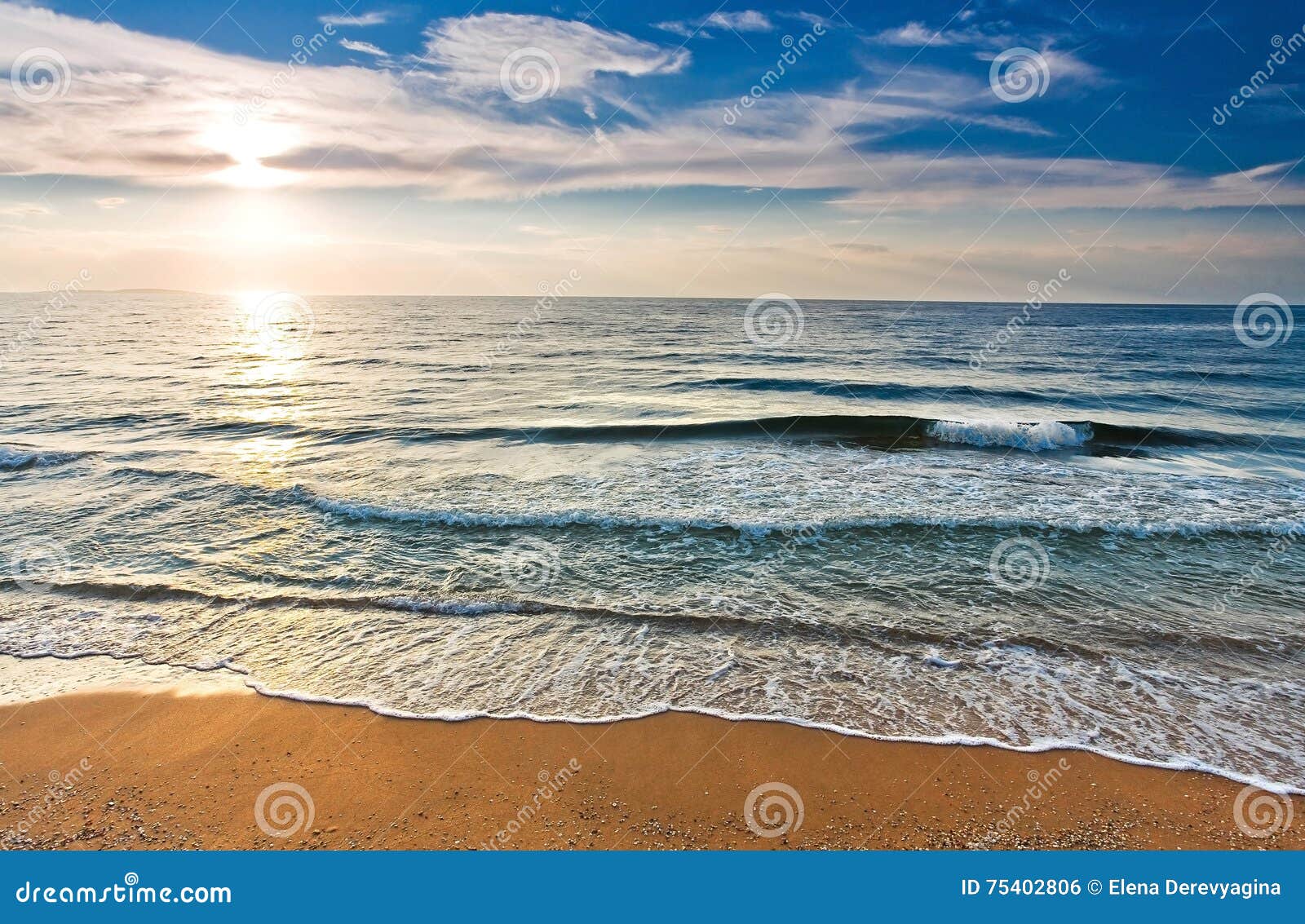 Sandy shore and the sun stock photo. Image of resting - 75402806