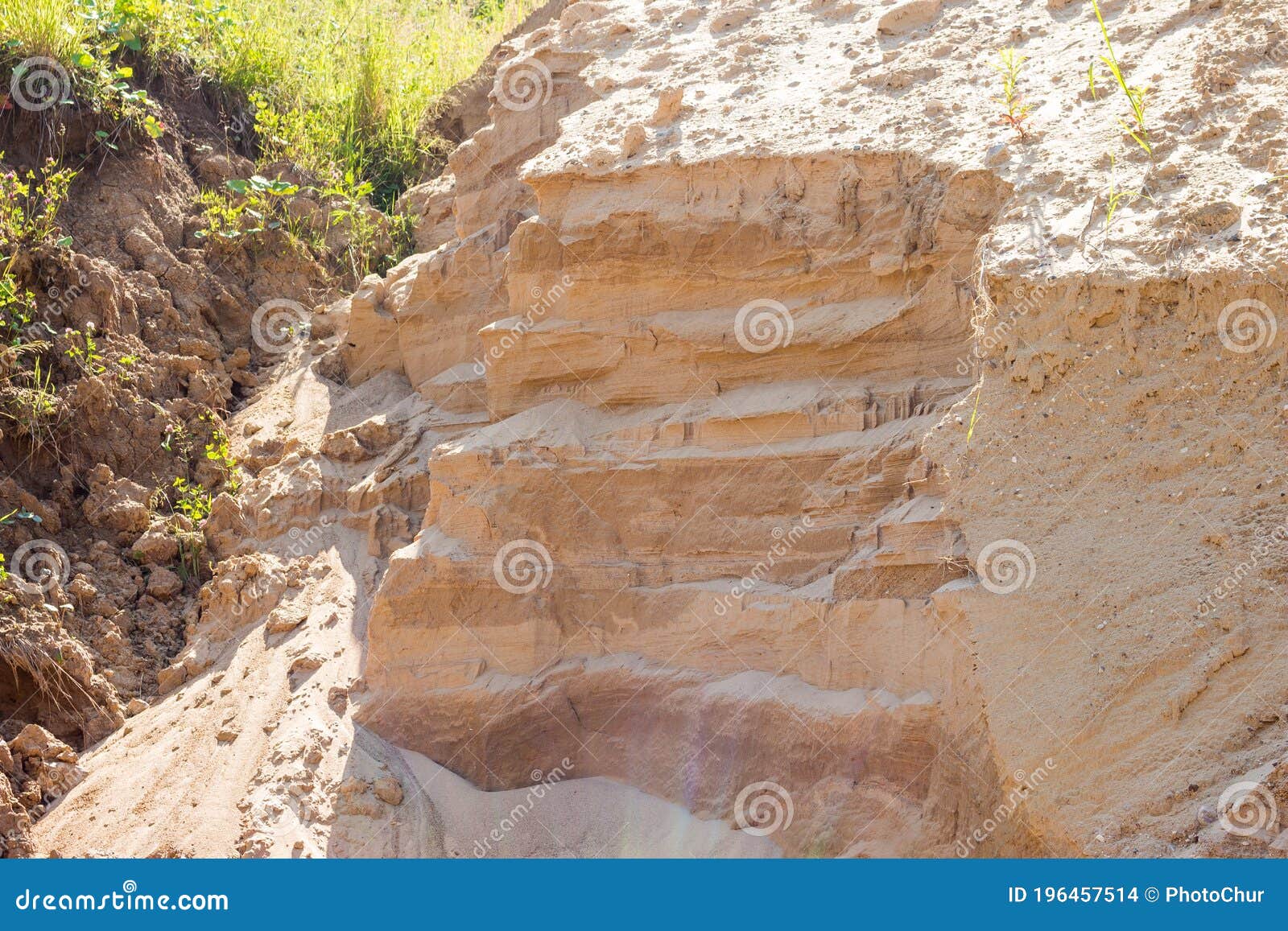 Sandy Slope with Talus on a Quarry Stock Photo - Image of white, mining ...