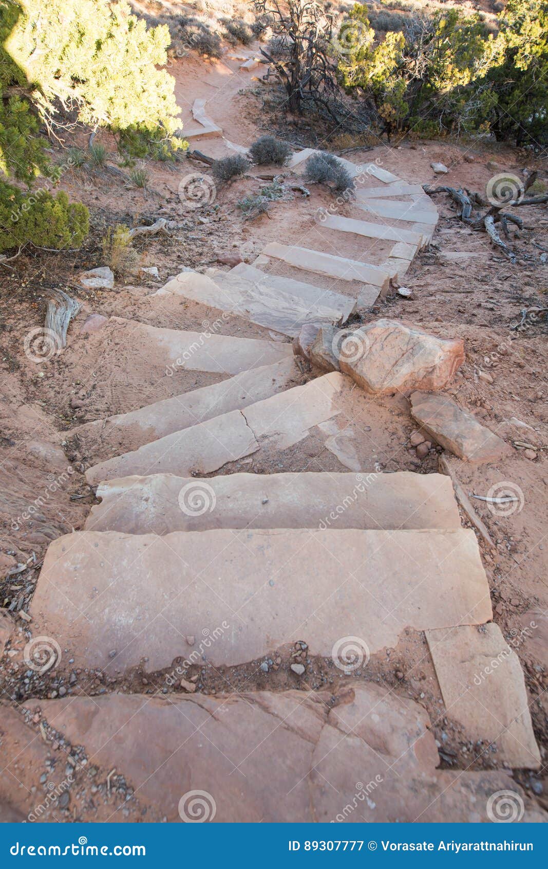 Sandy Steps Red Rocks Pathway Stock Image - Image of nature, national ...