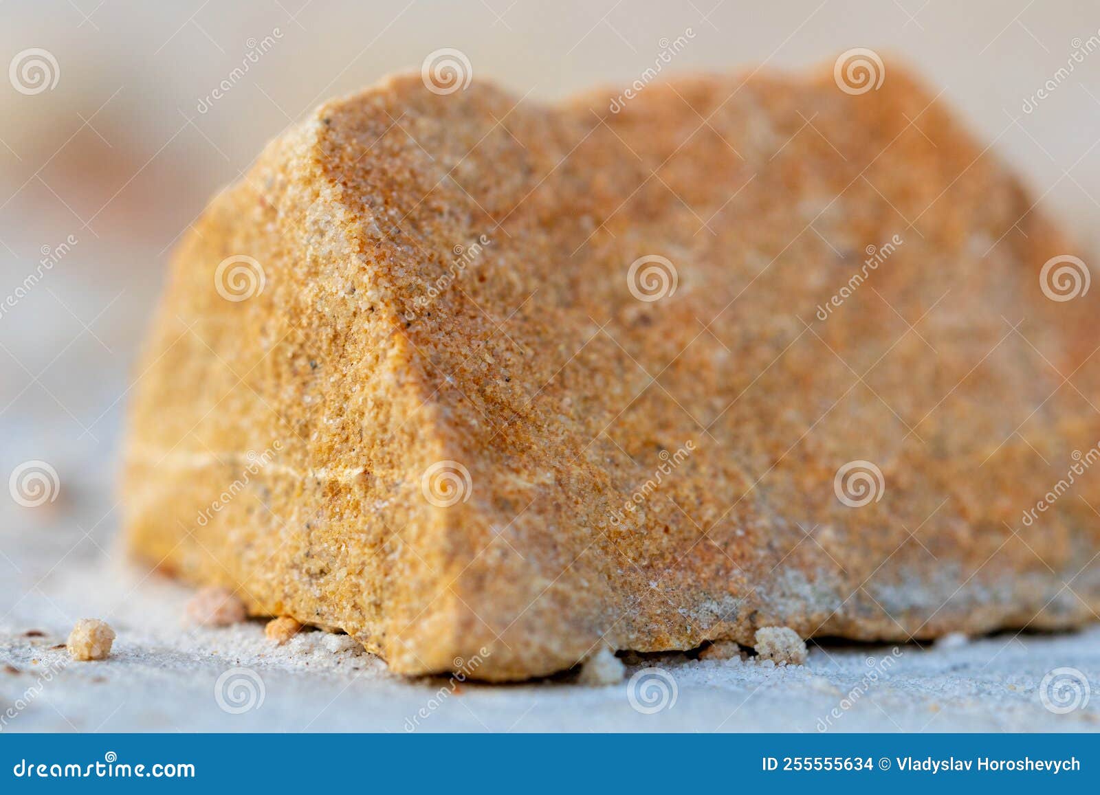 Sandy Stone of Orange Color Close Up Stock Photo - Image of relaxation ...