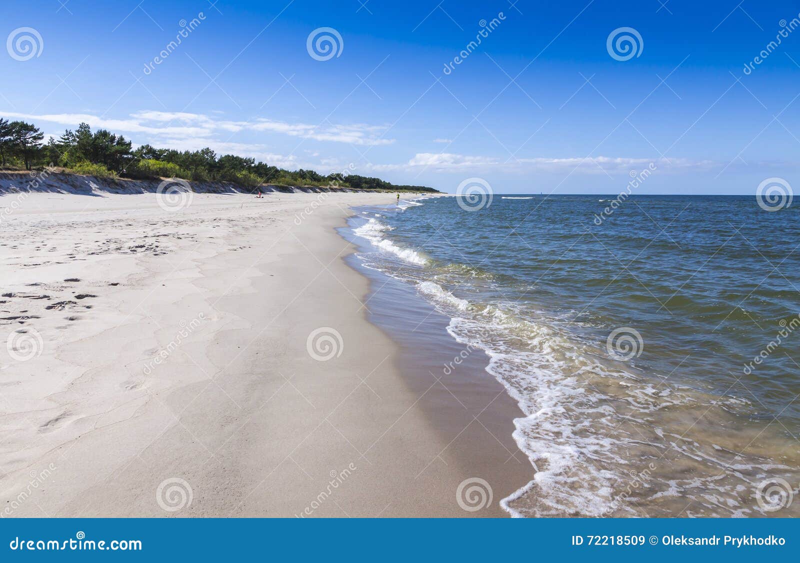 Sandy-Strand Auf Hel-Halbinsel, Ostsee, Polen Stockbild - Bild von ...