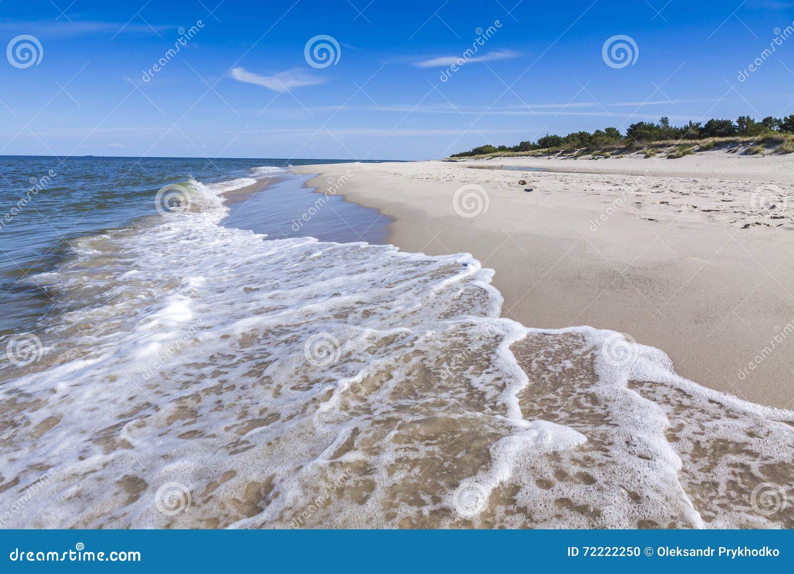 Sandy-Strand Auf Hel-Halbinsel, Ostsee, Polen Stockfoto - Bild von meer ...