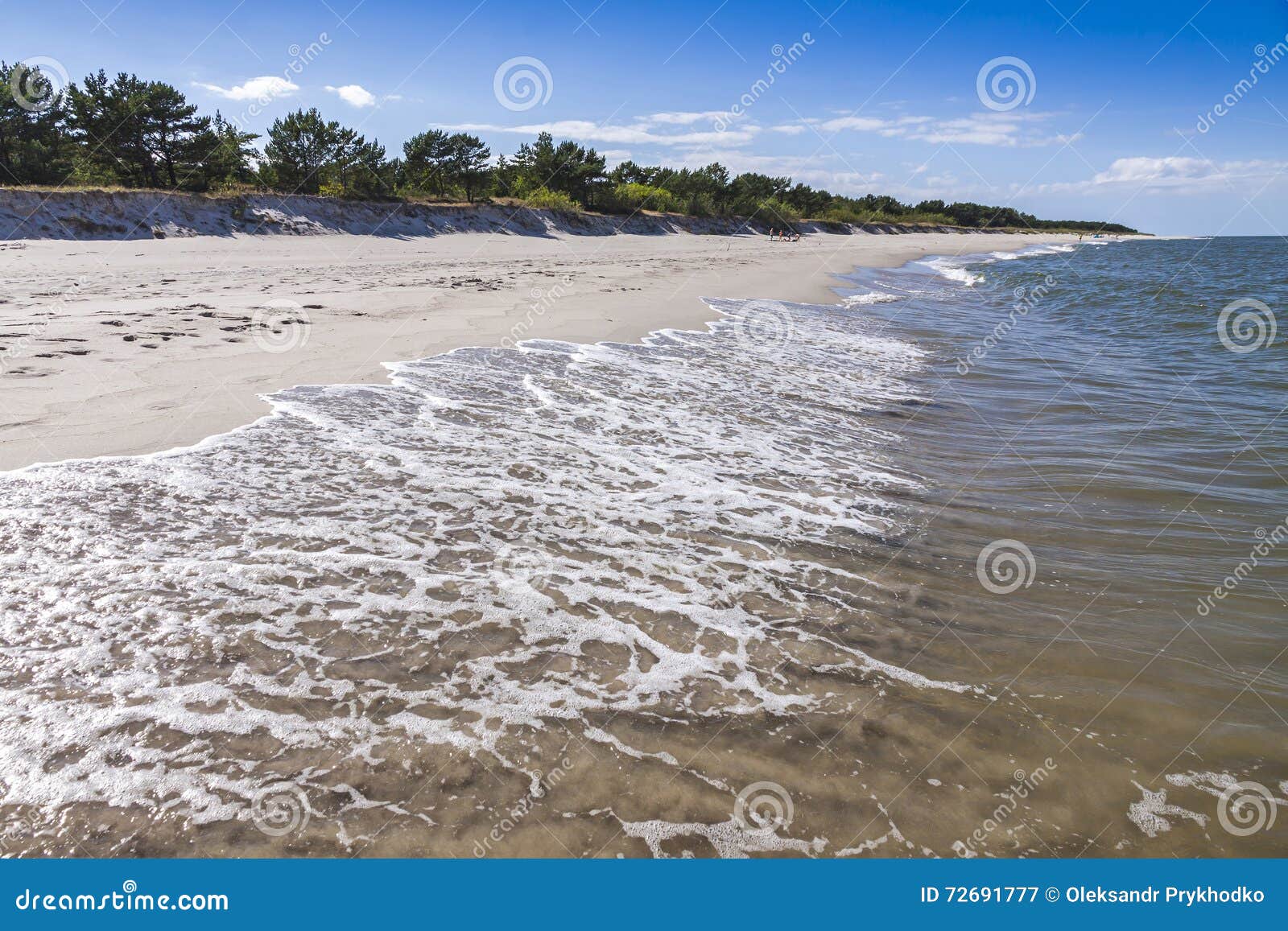 Sandy-Strand Auf Hel-Halbinsel, Ostsee, Polen Stockbild - Bild von ...