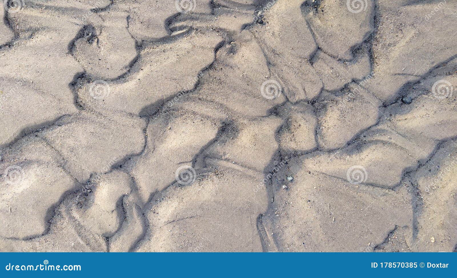Sandy Surface with the Relief Formed by Water Stock Image - Image of ...