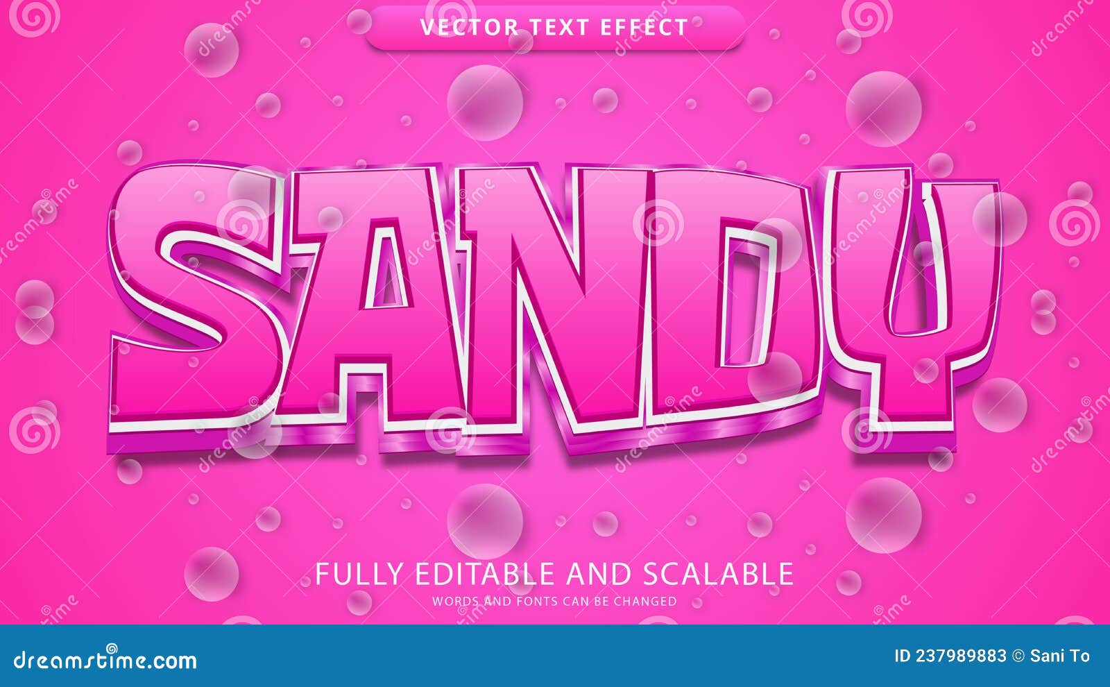 Sandy Text Effect Editable Eps File Stock Vector - Illustration of card ...