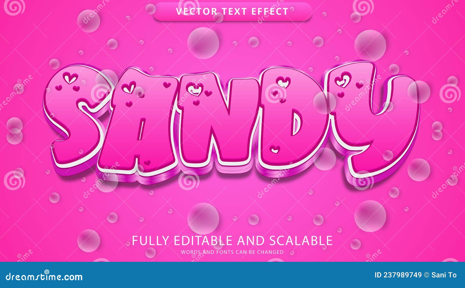 Sandy Text Effect Editable Eps File Stock Vector - Illustration of ...