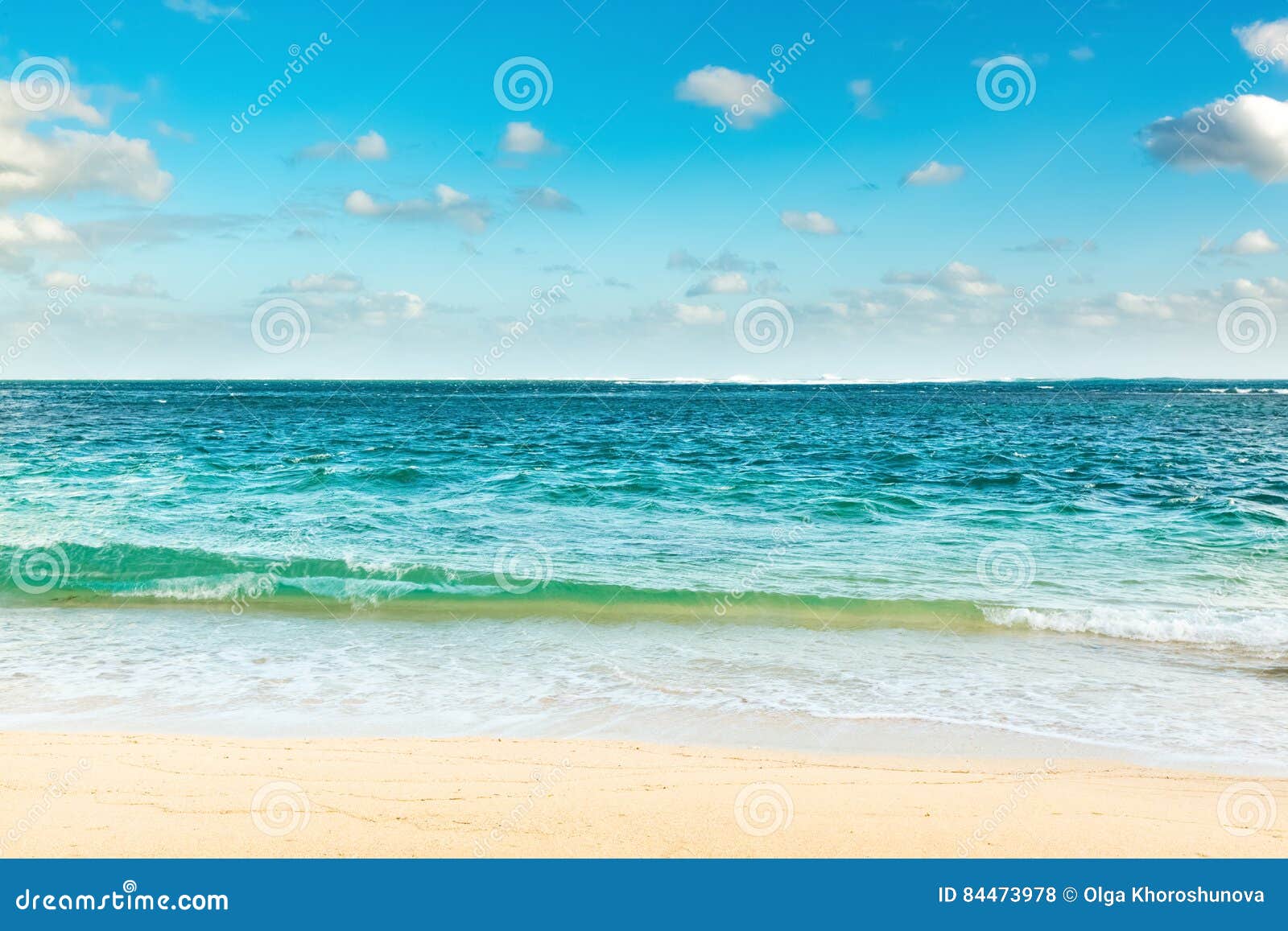 Sandy tropical beach. stock photo. Image of sandy, scene - 84473978