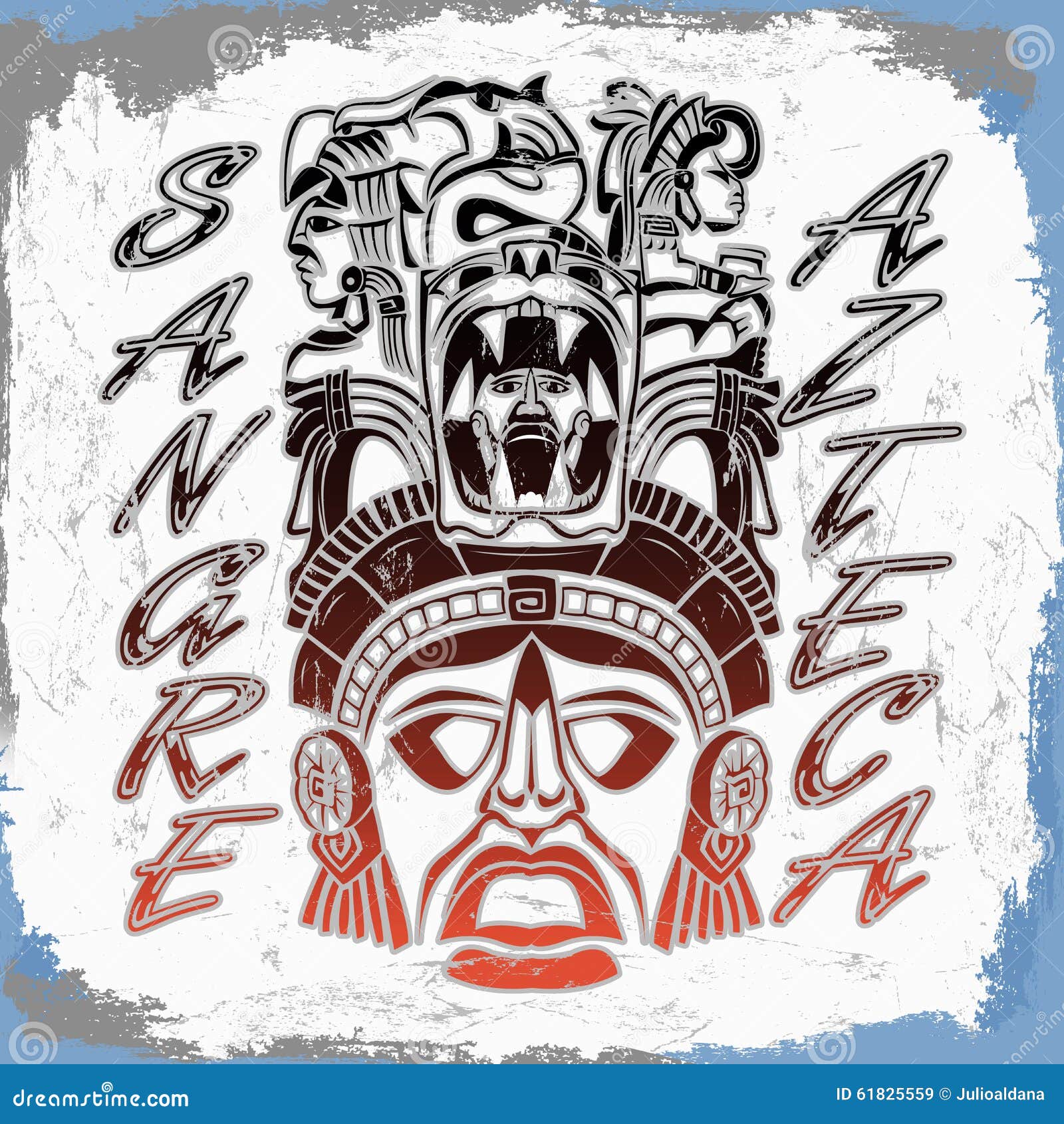 Sangre Azteca - Sangre Azteca - Orgullo Azteca Stock de ilustración ...