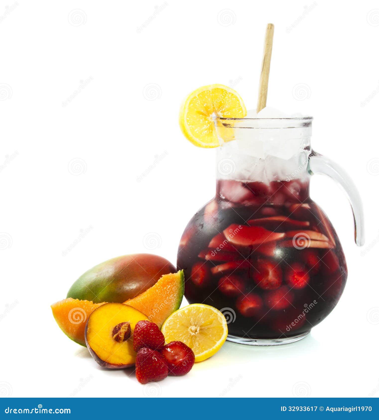 Sangria stock image. Image of food, mango, isolated, background - 32933617