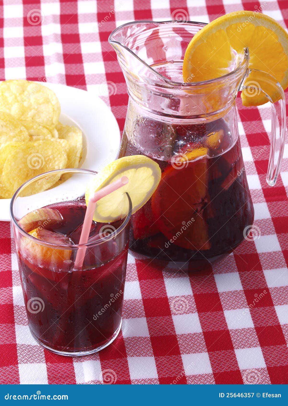 Sangria glass and pitcher stock image. Image of pitcher - 25646357