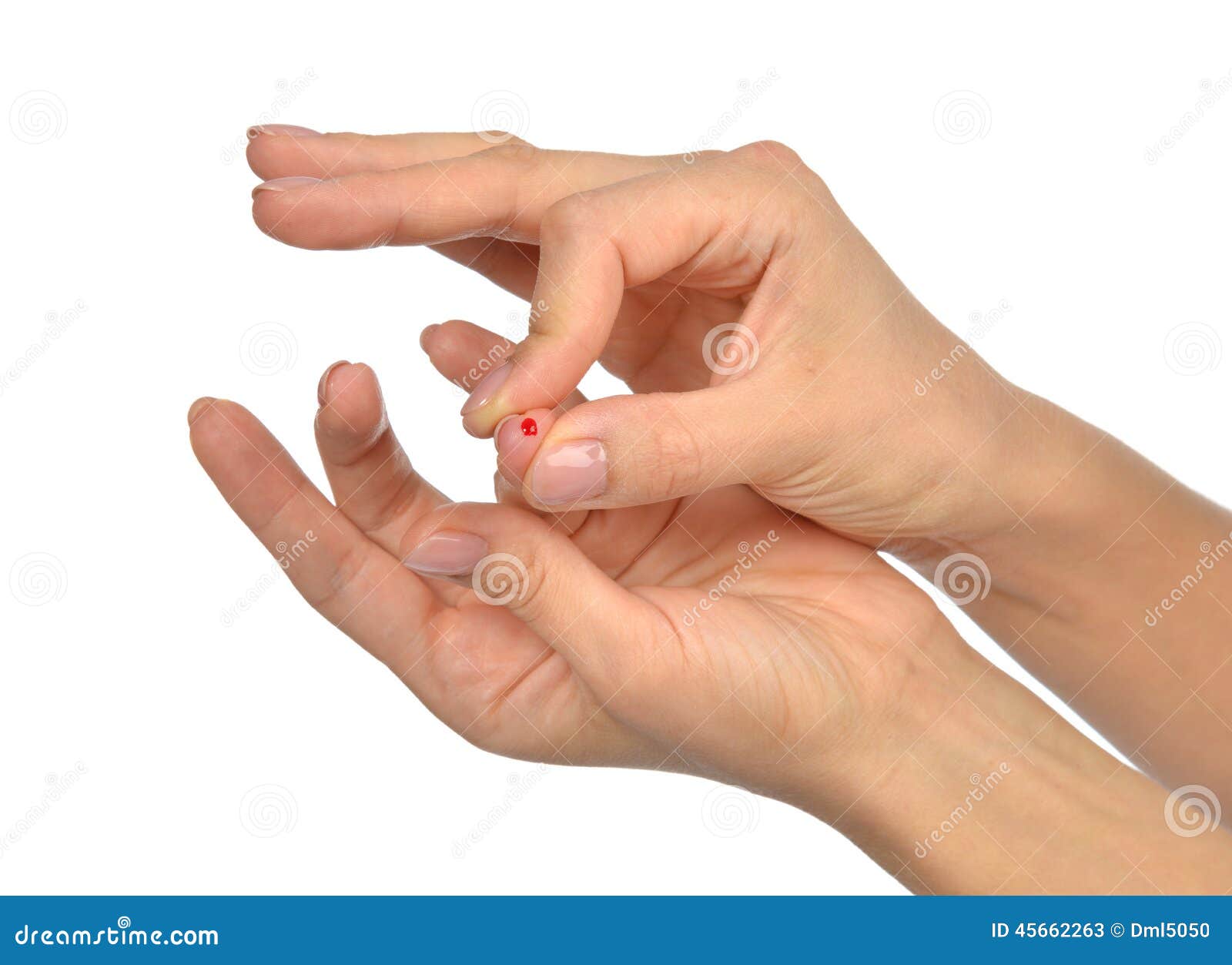 Sangue Da Carne Ferido Do Dedo Do Paciente Do Diabetes Imagem de Stock ...