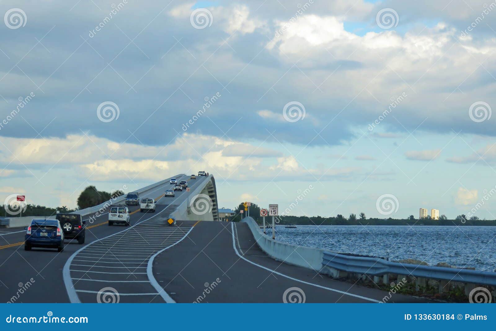 Sanibel Causeway in Florida Editorial Stock Image - Image of lane ...
