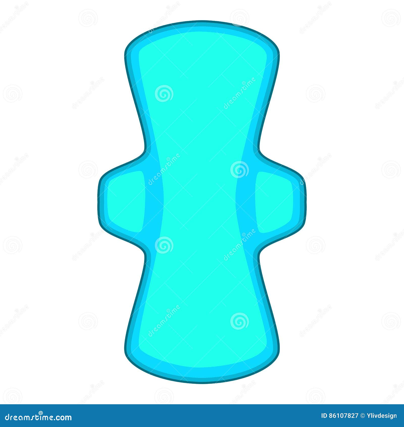 Sanitary Pad Icon, Cartoon Style Stock Vector - Illustration of napkin ...