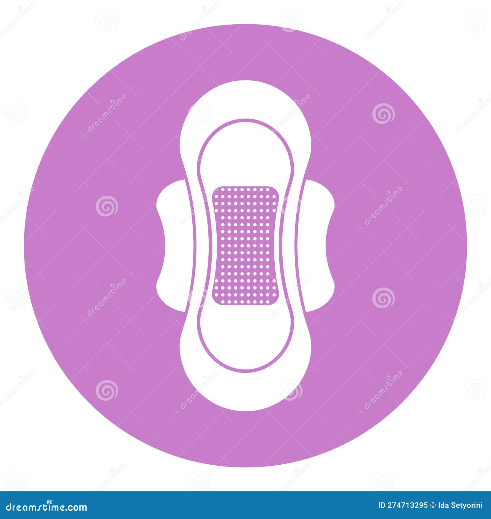 Sanitary pad icon stock illustration. Illustration of menstrual - 274713295