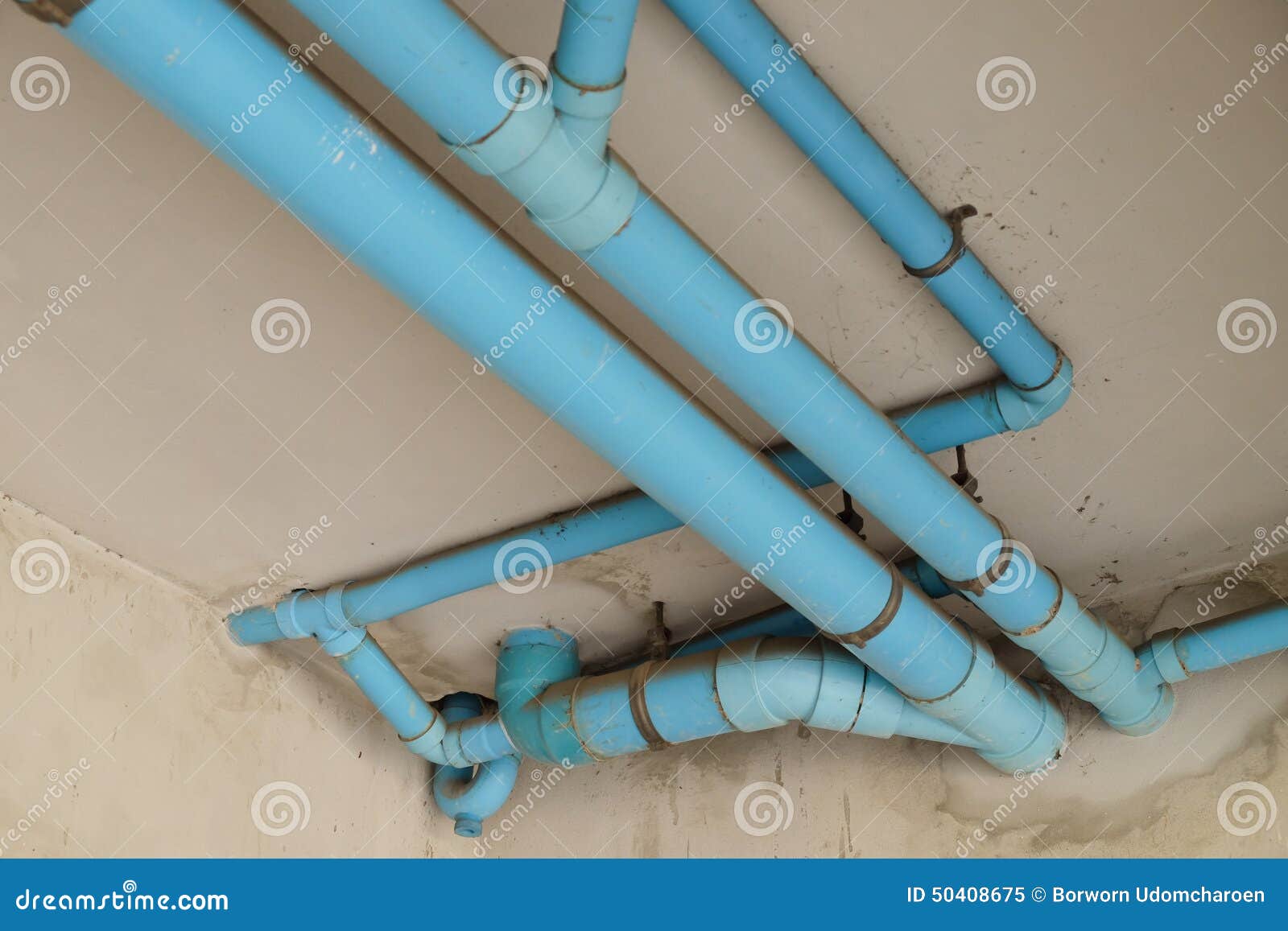 Sanitary pvc pipe system stock image. Image of empty - 50408675