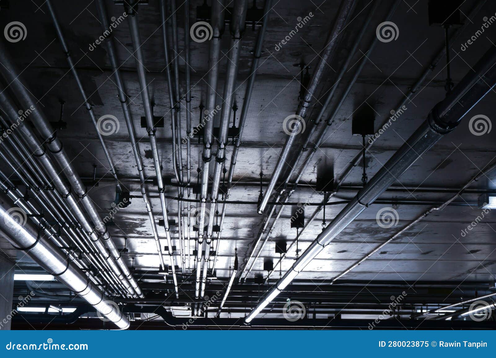 Sanitary System Pipes and Electrical Cables Installed Under Flat Slab ...