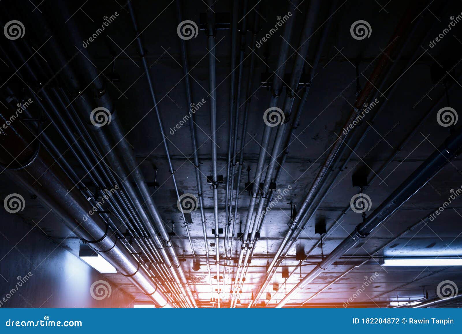 Sanitary System Pipes and Electrical Cables Installed Under Flat Slab ...