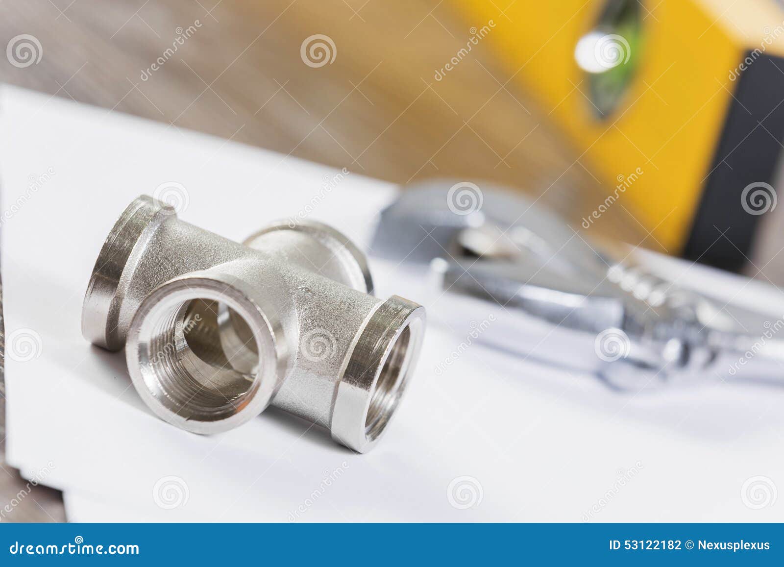 Sanitary tools stock photo. Image of metal, plastic, piping - 53122182