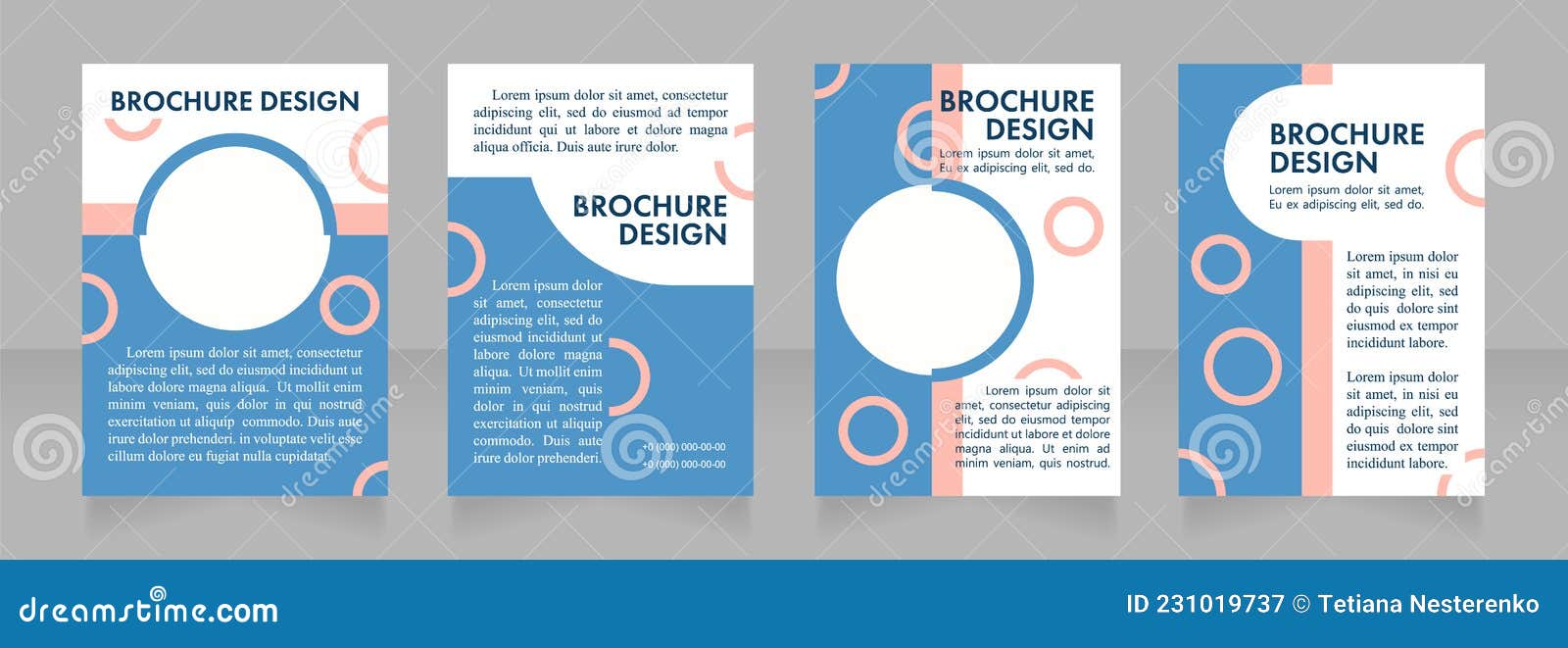 Sanitation Blank Brochure Layout Design. Hygiene Promotion. Vertical ...