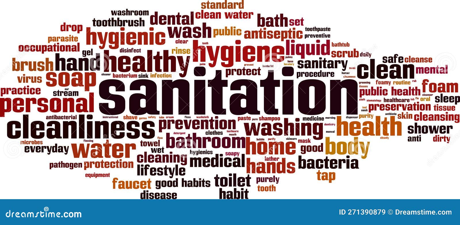 Sanitation word cloud stock vector. Illustration of practice - 271390879