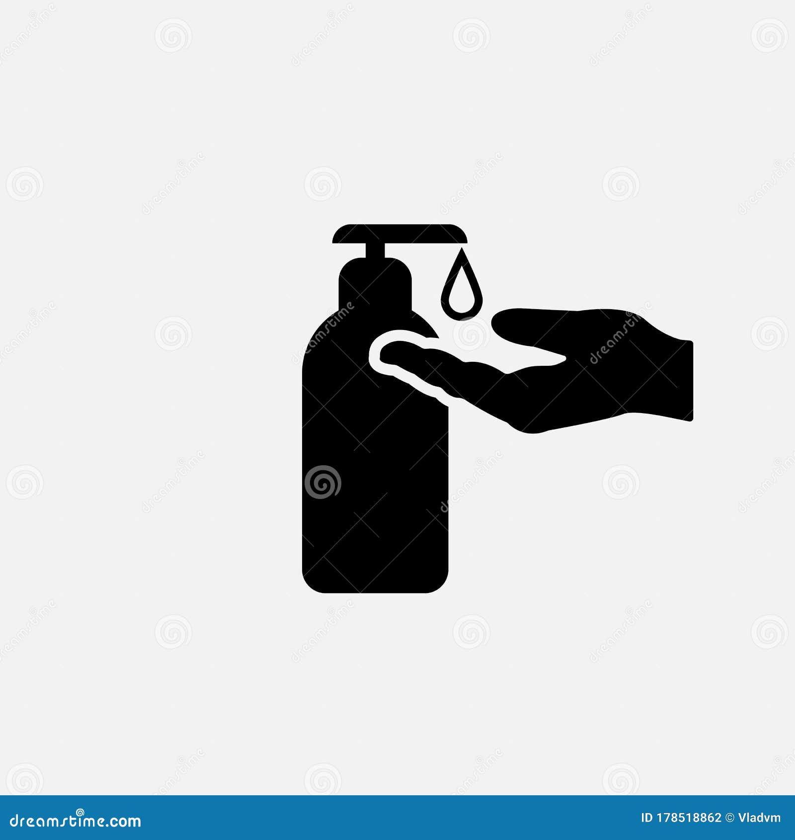 Sanitize Icon. Liquid Soap Symbol. Flat Design. Stock - Vector ...