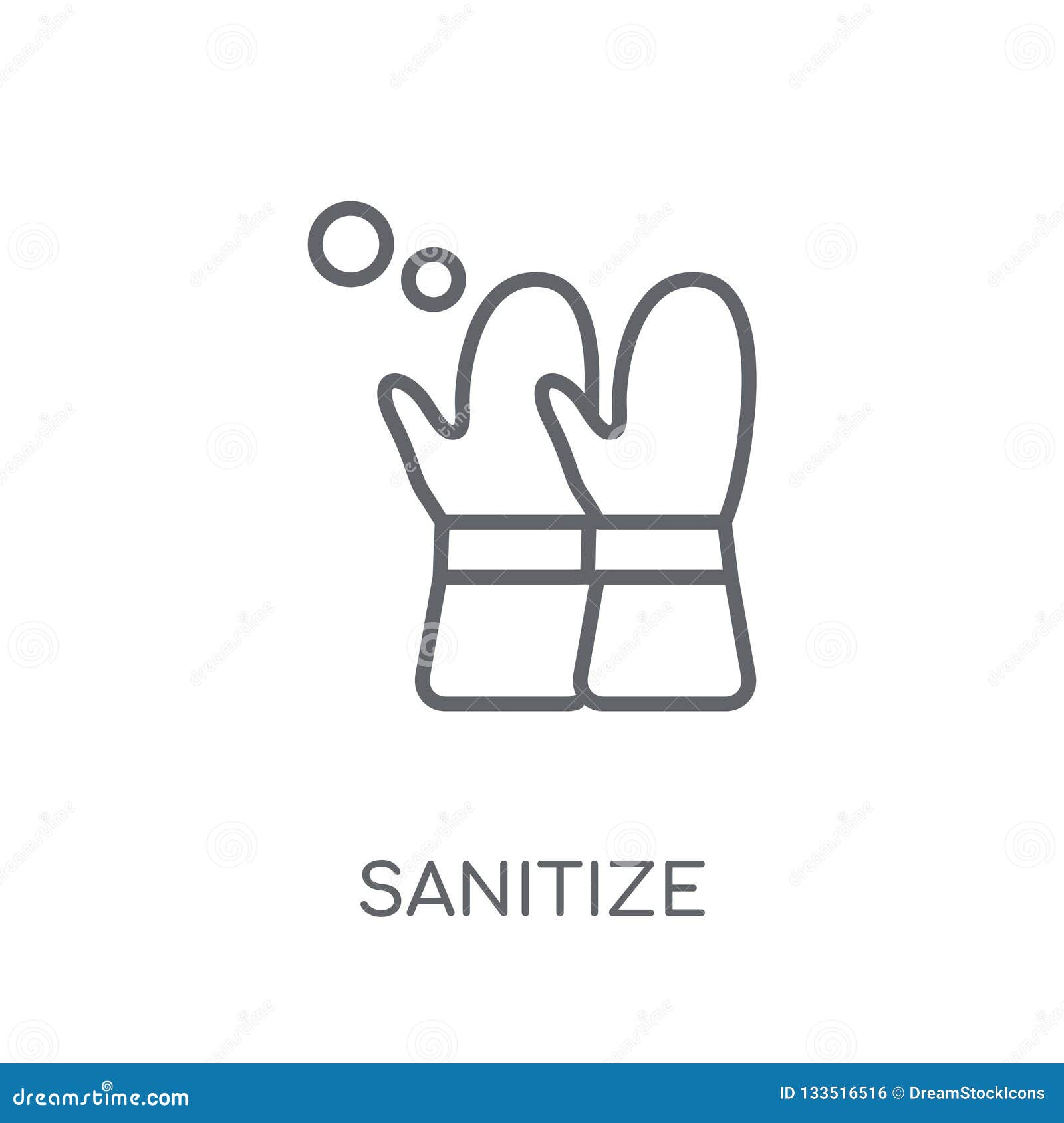Sanitize Linear Icon. Modern Outline Sanitize Logo Concept on Wh Stock ...